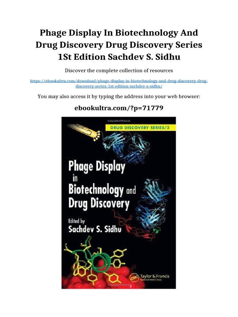 Phage Display In Biotechnology and Drug Discovery Drug Discovery Series ...
