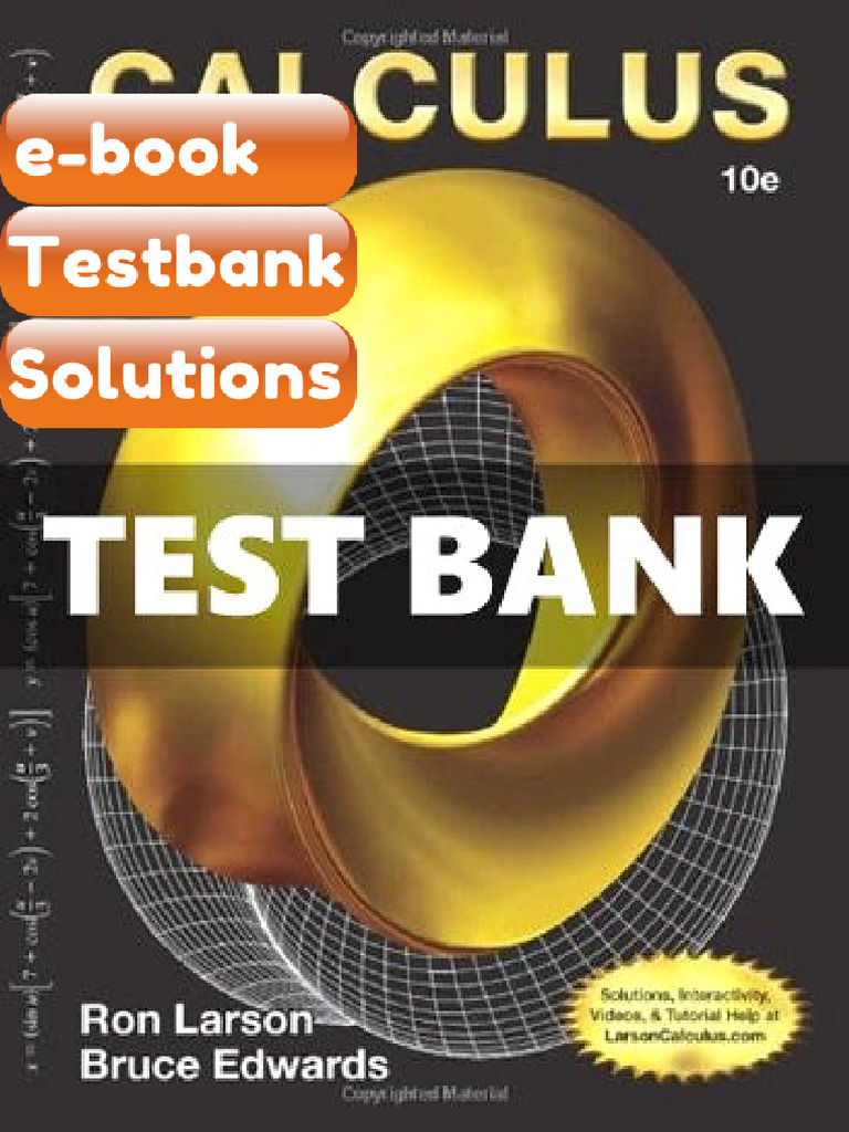Testbank Calculus 10 Ed Larson Fast Download | PDF | Subscription ...