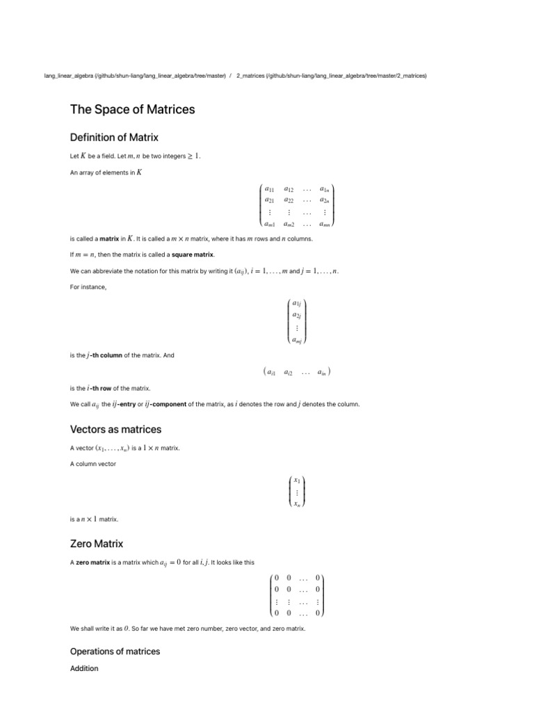 02 Matrices | PDF | Matrix (Mathematics) | Mathematical Concepts