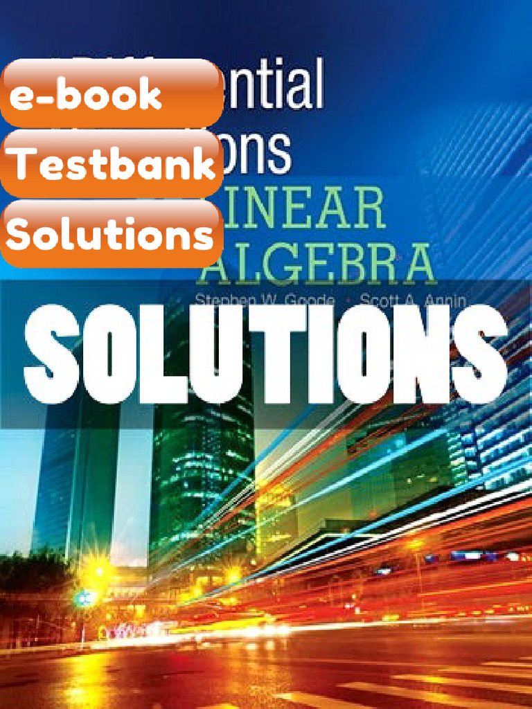 Testbank Differential Equations and Linear Algebra 4 Ed Goode Download ...