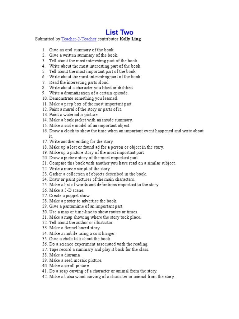 List Two of Ways To Show Understanding | PDF | Laughter | Books