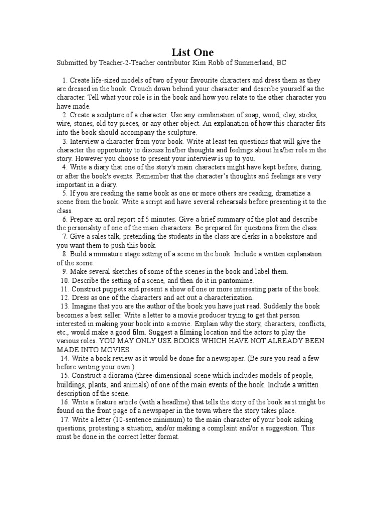 List One of Ways To Show Understanding | PDF | Books | Newspapers