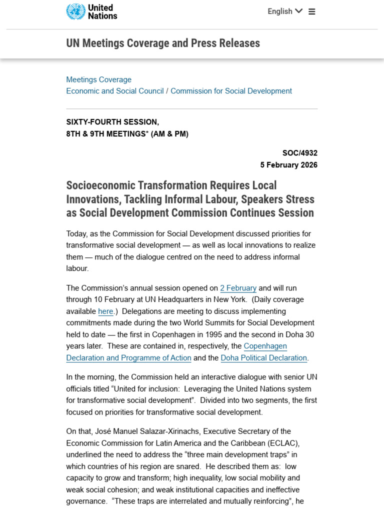 UN Meetings Coverage and Press Releases | PDF | Poverty | Poverty ...