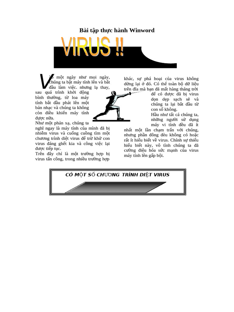 Bài tập thực hành Winword | PDF