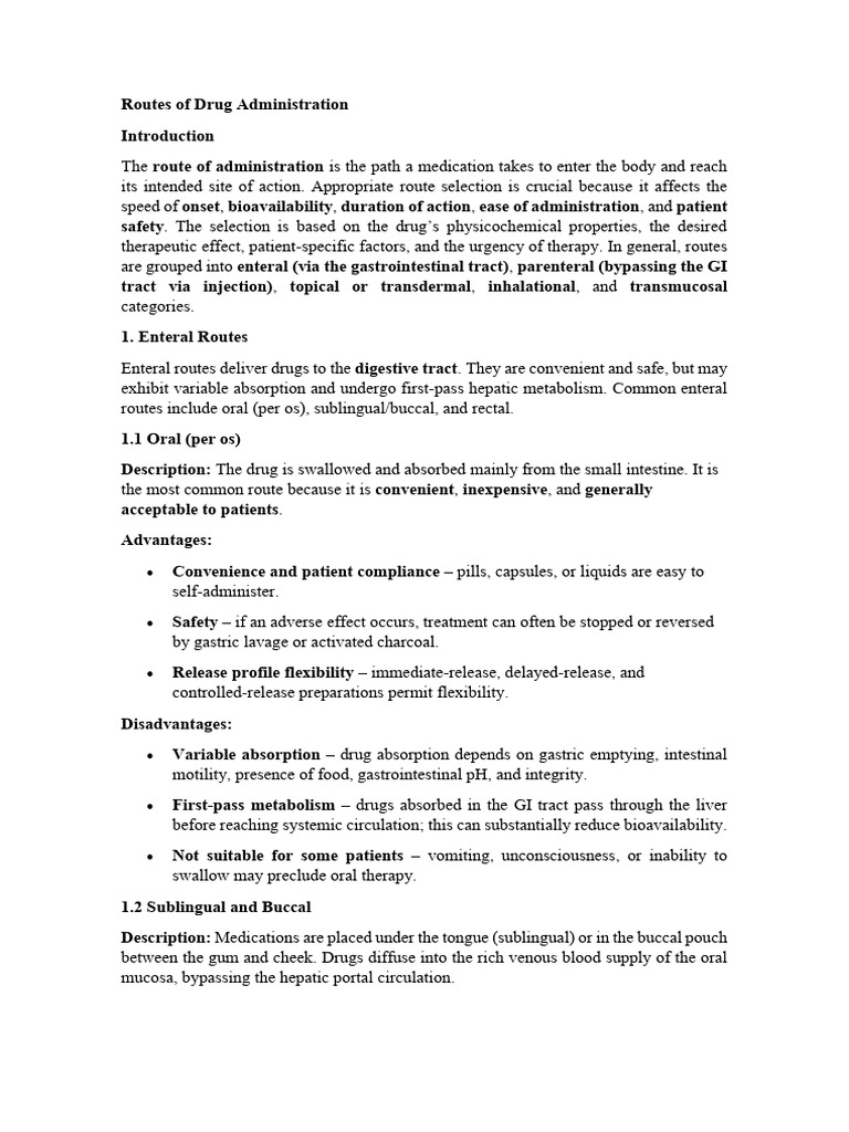 Routes of Drug Administration Nursing | PDF | Topical Medication ...