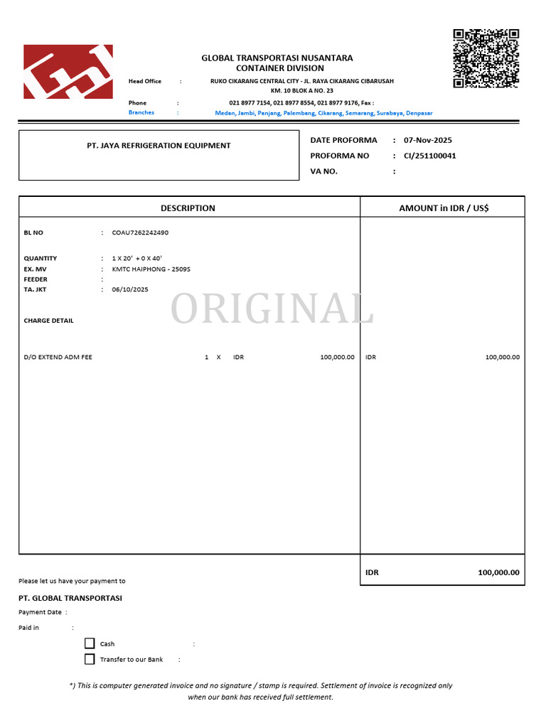 Original Invoice COAU7262242490 | PDF | Services (Economics) | Money