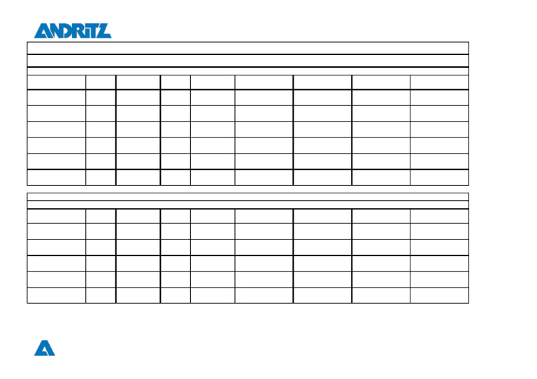2020 07 Andritz Grease Amounts Paladins - Feedmax | PDF | Bearing ...