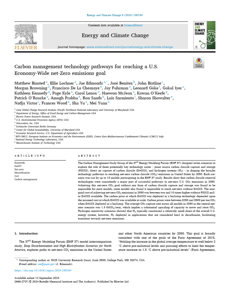 Carbon Management Technology | PDF | Carbon Capture And Storage ...