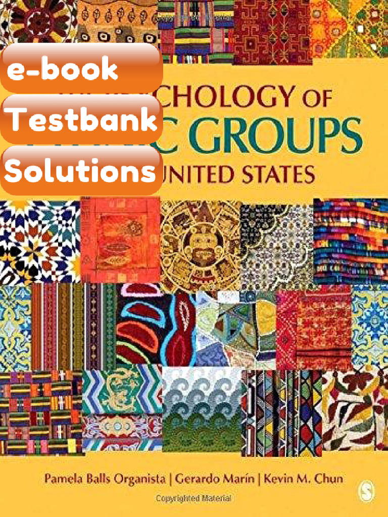 Testbank the Psychology of Ethnic Groups in the United States 1E ...