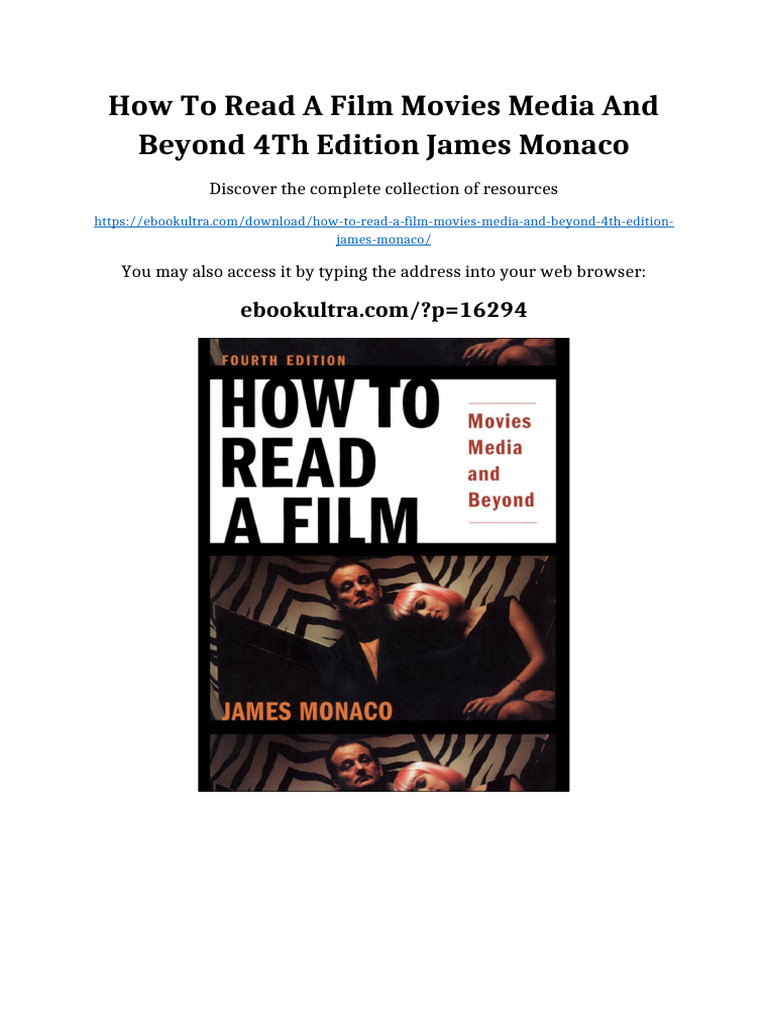 How to Read a Film Movies Media and Beyond 4th edition James Monaco ...