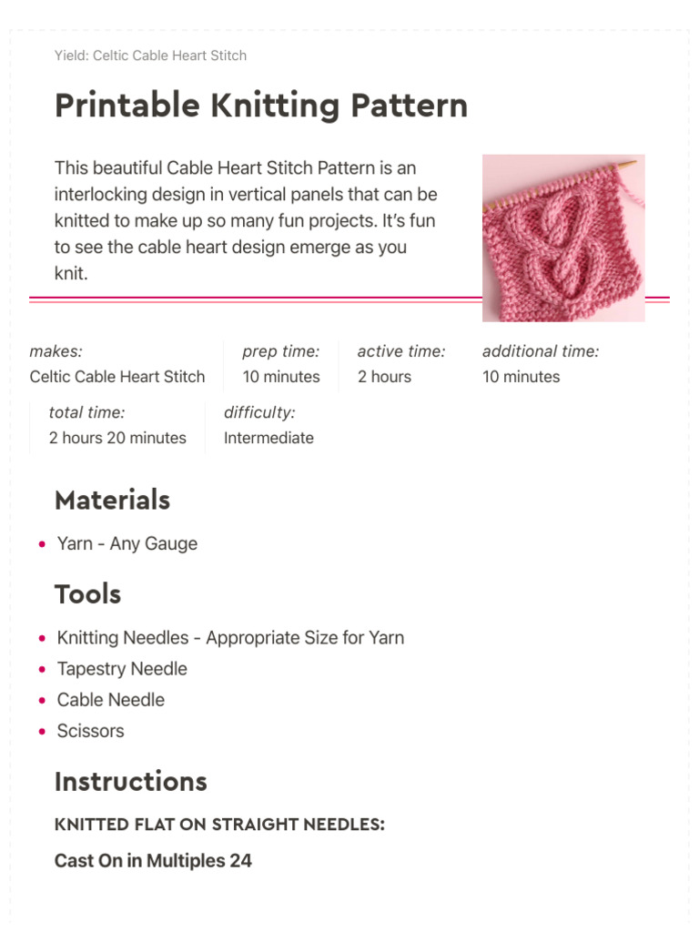 Printable Knitting Pattern - Studio Knit | PDF | Knitting | Sheep Wool
