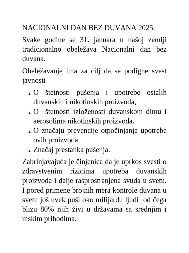 NACIONALNI DAN BEZ DUVANA 2025.koncept | PDF