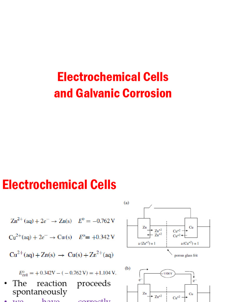 5.electrochemical and Galvanic Cell | PDF | Corrosion | Electrochemistry