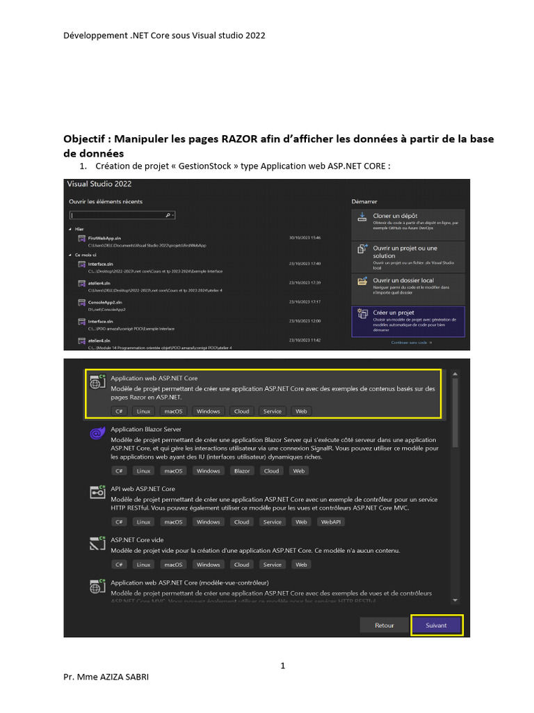 TP3 Razor | PDF | Application web | Logiciel