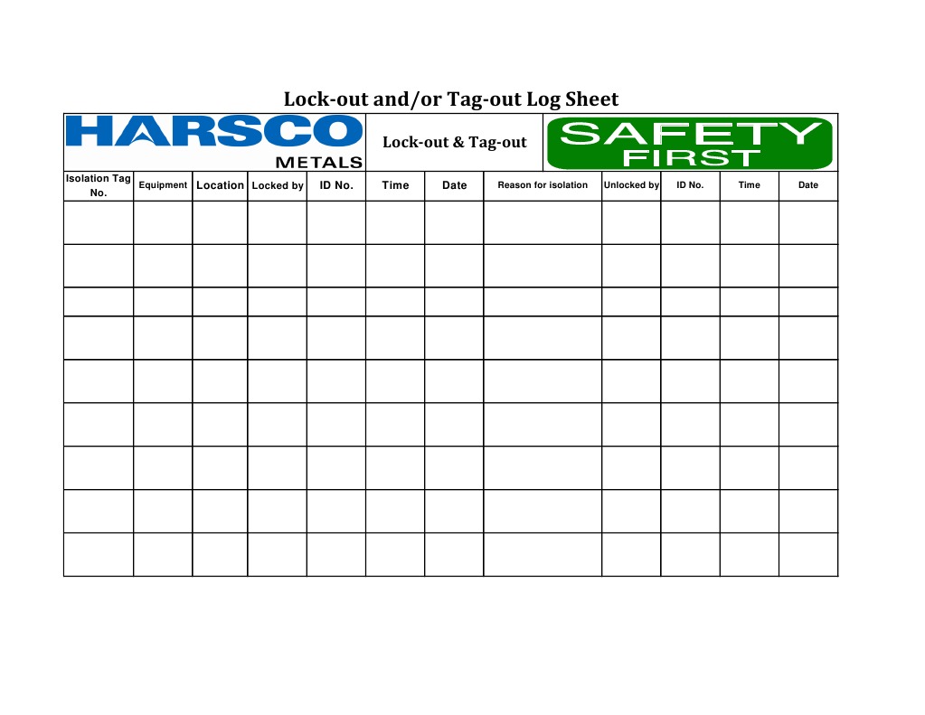 Lockout Tagout Logbook | PDF | Computers