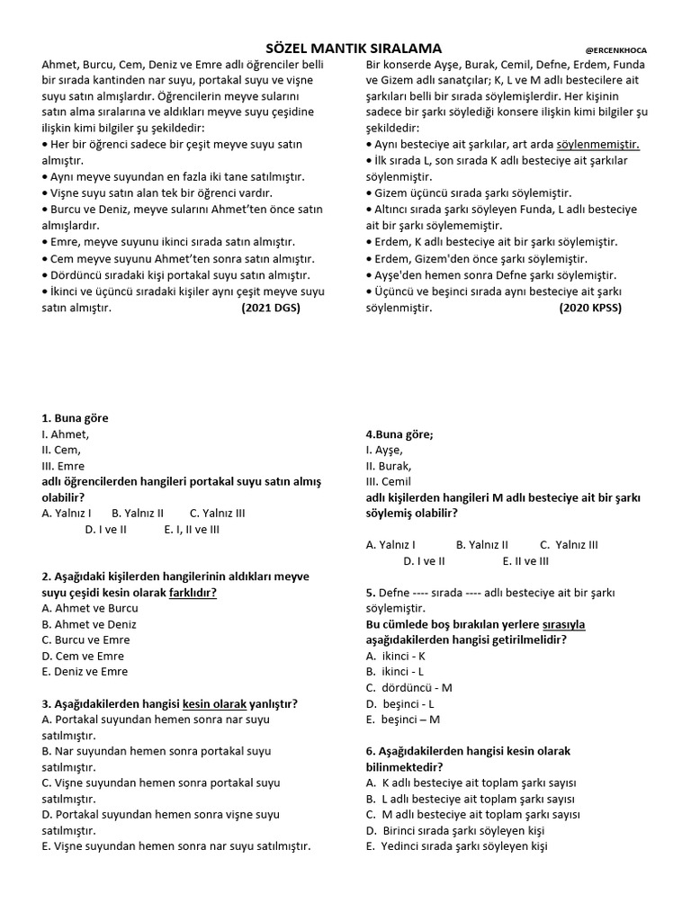 Siralama 2-1 | PDF