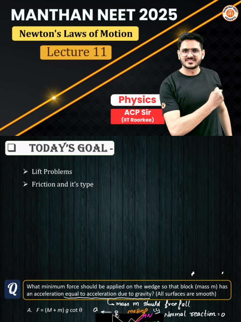 Newton's Laws of Motion & Friction - 11 | PDF