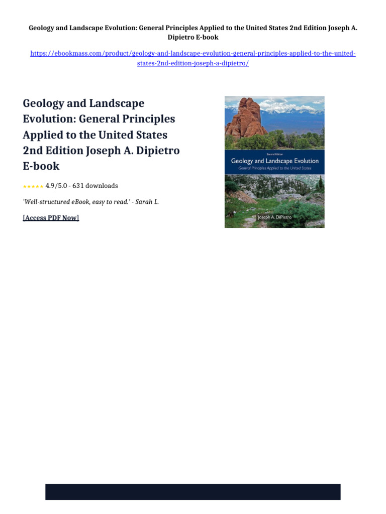 Geology and Landscape Evolution: General Principles Applied to the ...