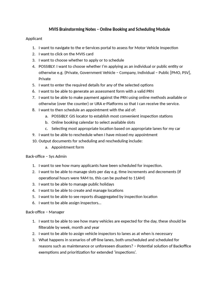 MVIS Brainstorming Notes | PDF