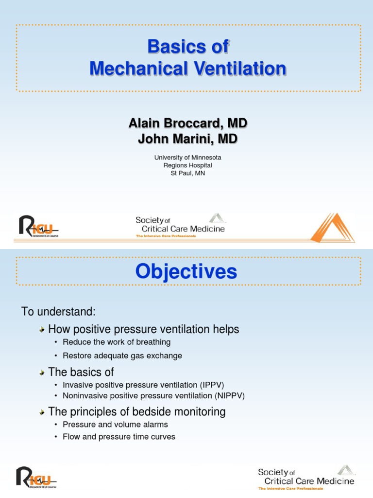Basics of Mechanical Ventilation | PDF | Respiratory System | Lung