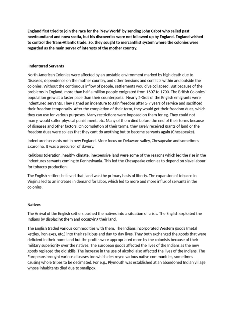 Indentured Servants | PDF | Slavery | Atlantic Slave Trade