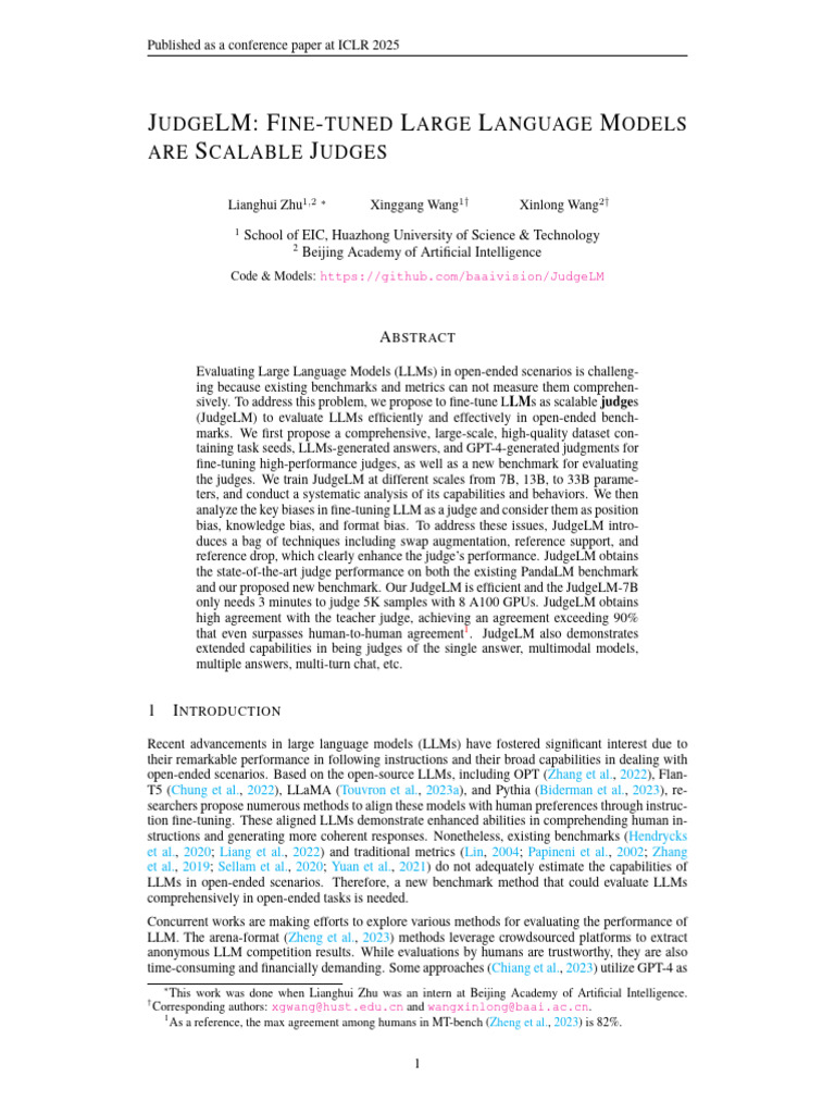JudgeLM Fine Tuned Large | PDF | Machine Learning | Artificial Intelligence