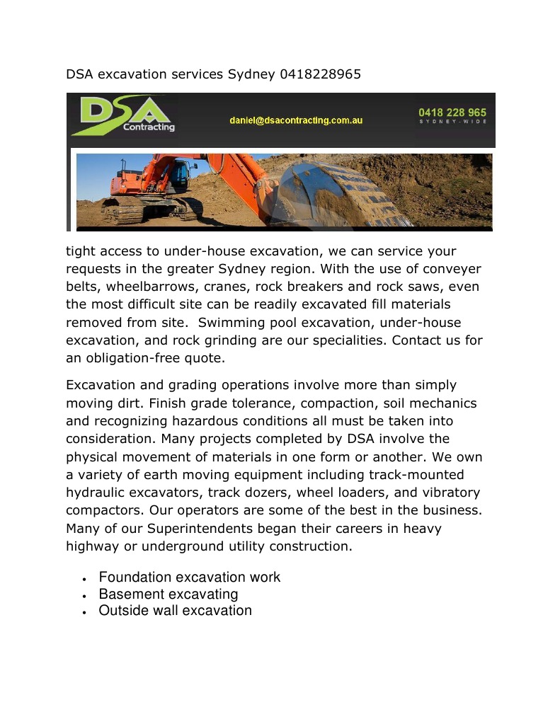 Sydney Excavation Services & Equipment | PDF | Loader (Equipment ...