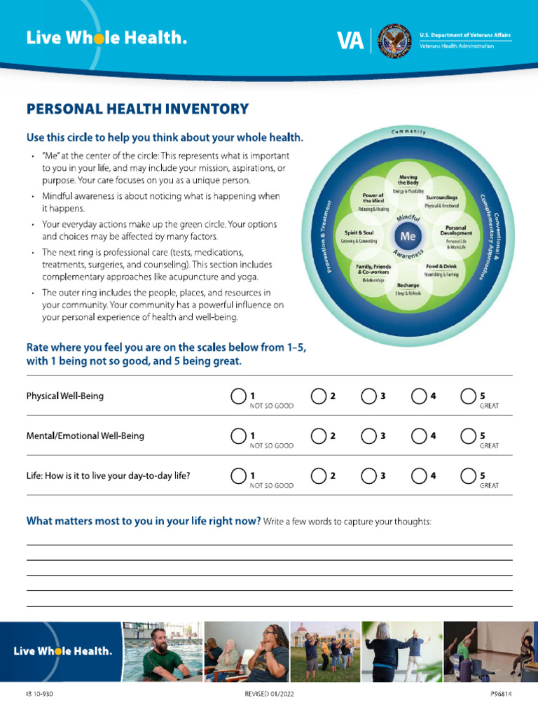 Self Care - Personal Health Inventory | PDF