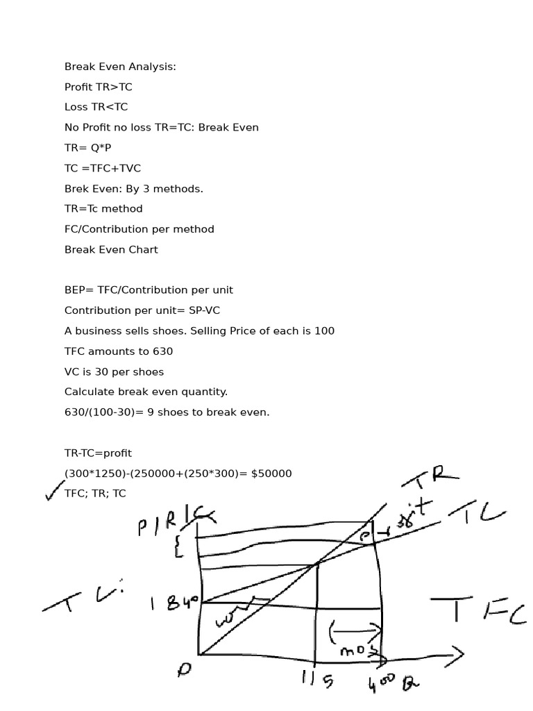 Break Even Analysis | PDF