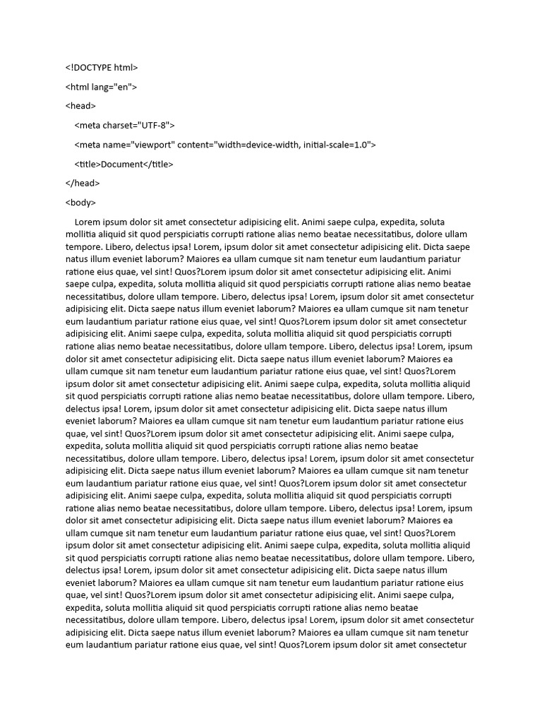Doctype HTML | PDF