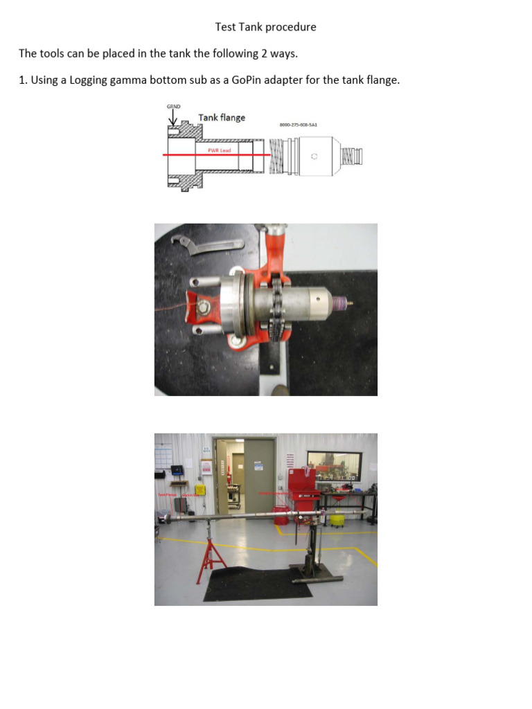 Test Tank Procedure | PDF