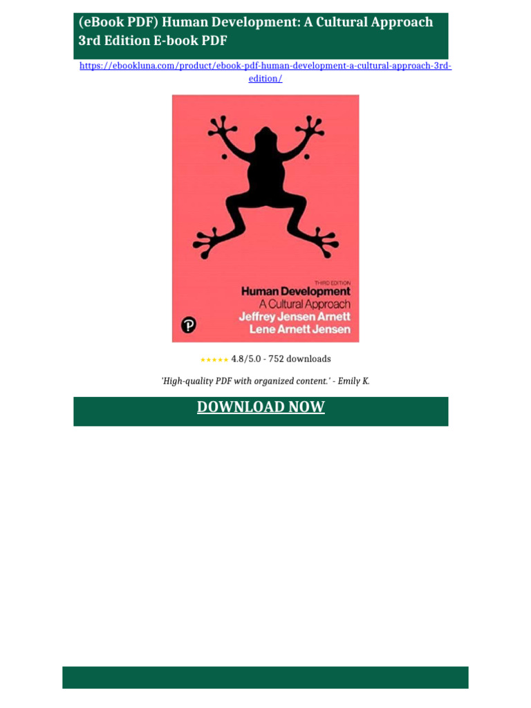 (eBook PDF) Human Development: A Cultural Approach 3rd Edition eBook ...