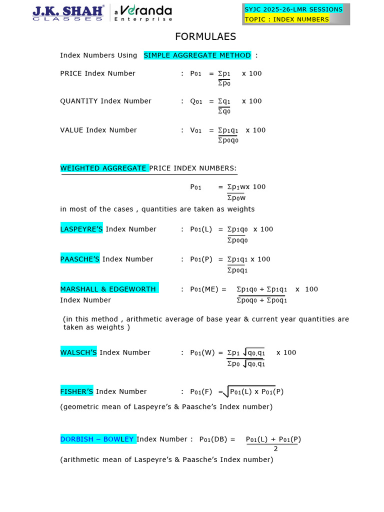 07-Index Numbers - LMR Soln-1 | PDF | Cost Of Living | Price Indices