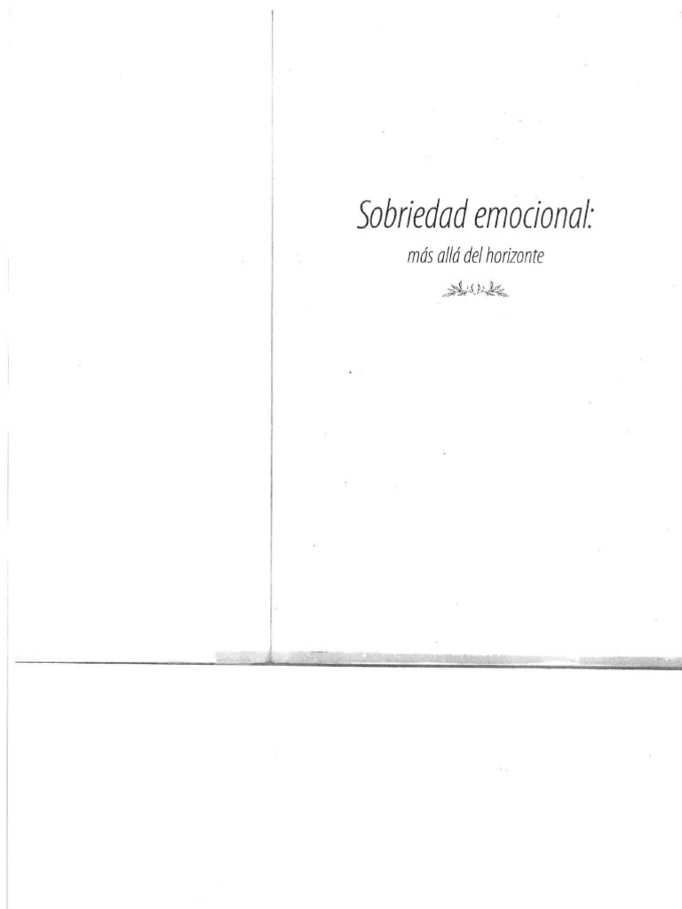 Sobriedad Emocional | PDF