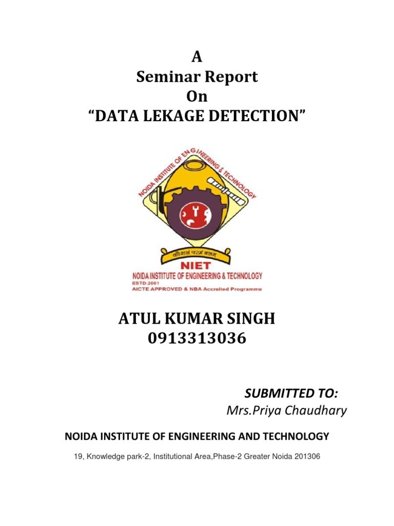 Data Leakage Detection Pdf Digital Technology Computing