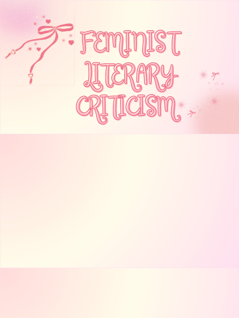 Feminist Literary Criticism - 20260113 - 172319 - 0000 | PDF