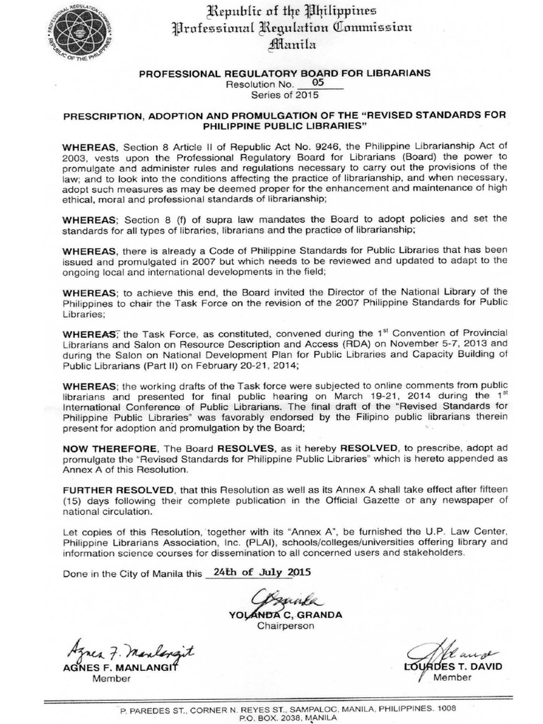 Revised Standards For Public Libraries | PDF
