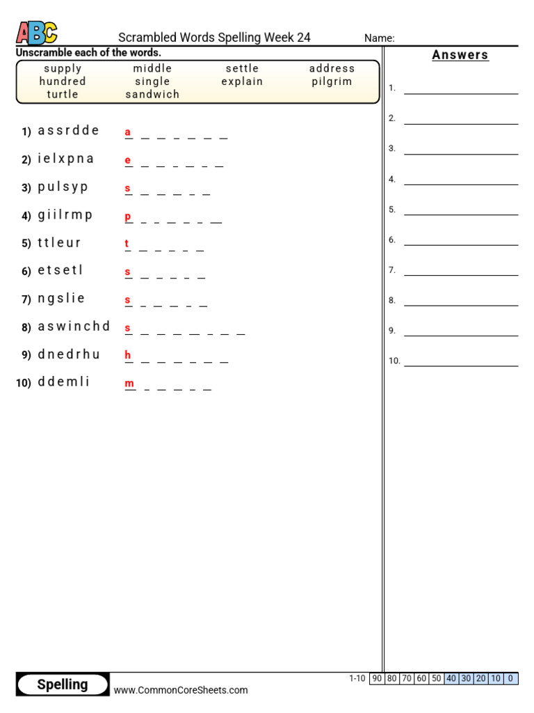 Spelling Week 24 02-05 | PDF | Chess Theory | Chess