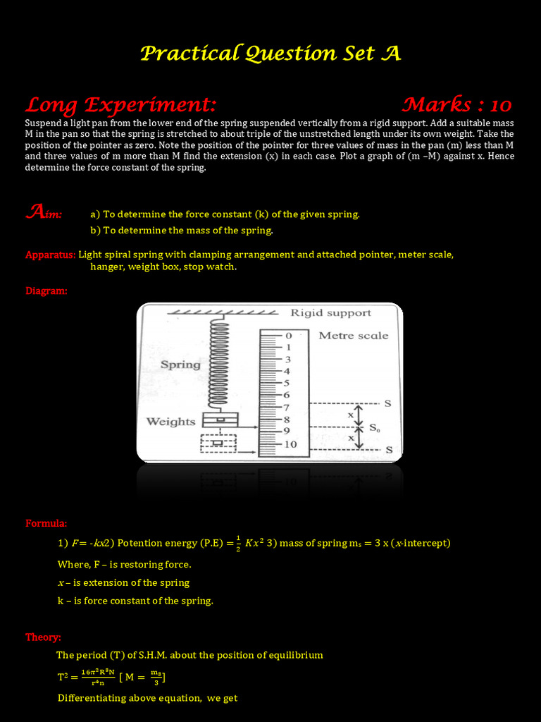 Model Answer of Physics Practical (Set A To Set E) | PDF | Bipolar ...
