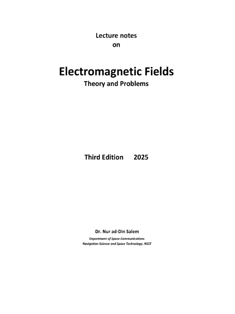 Electromagnetic Field Book | PDF