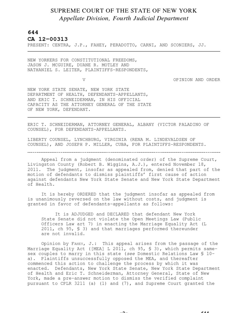 Appellate Division, Fourth Judicial Department: Supreme Court of The ...