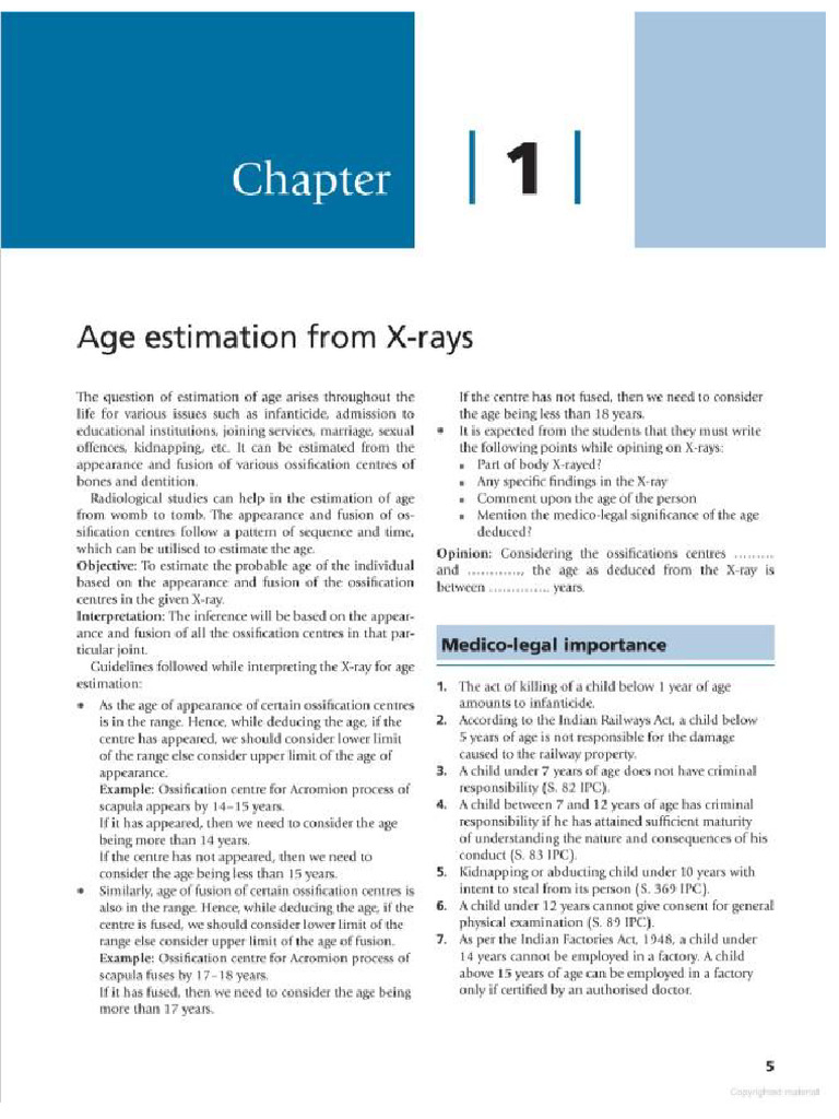 Age Estimation of Bones | PDF
