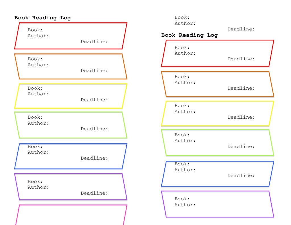 Book Reading Log | PDF