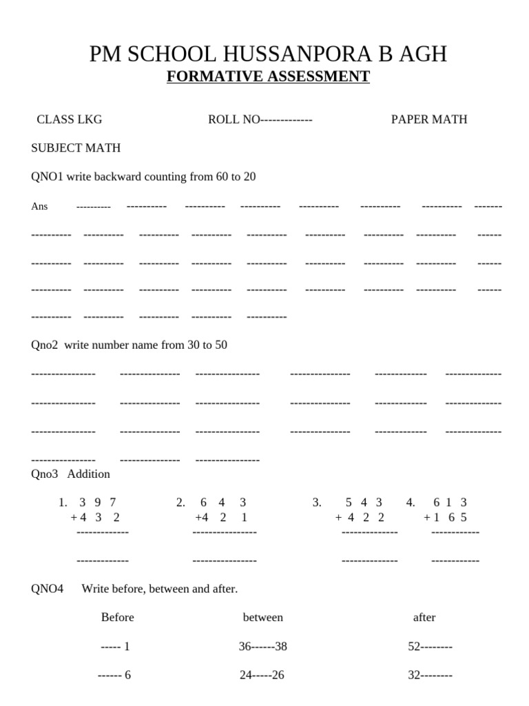 lkg math | PDF