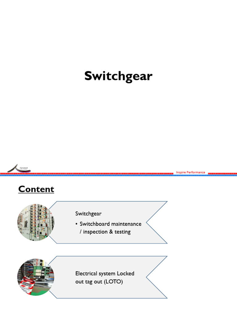 6b Switchgear - Sa - Switchboard and Testing, LOTO-Electrical | PDF ...