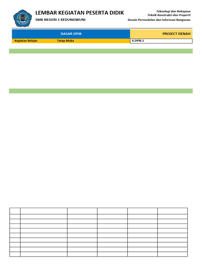 LKPD Project Denah | PDF
