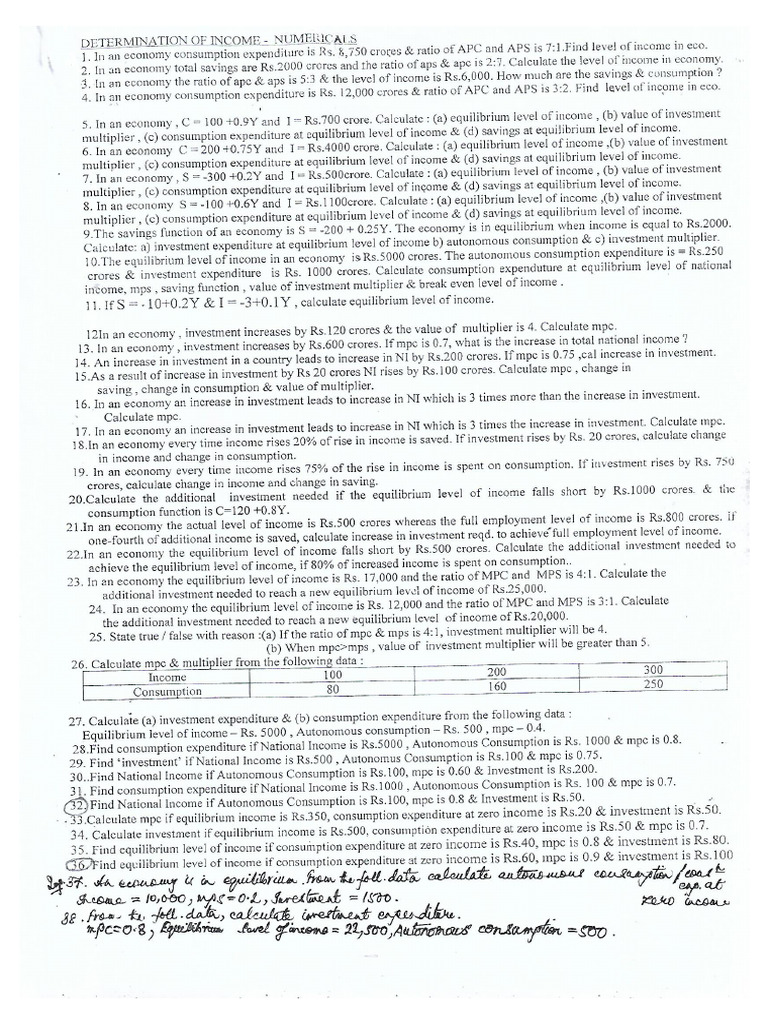 Numerical Sheet | PDF