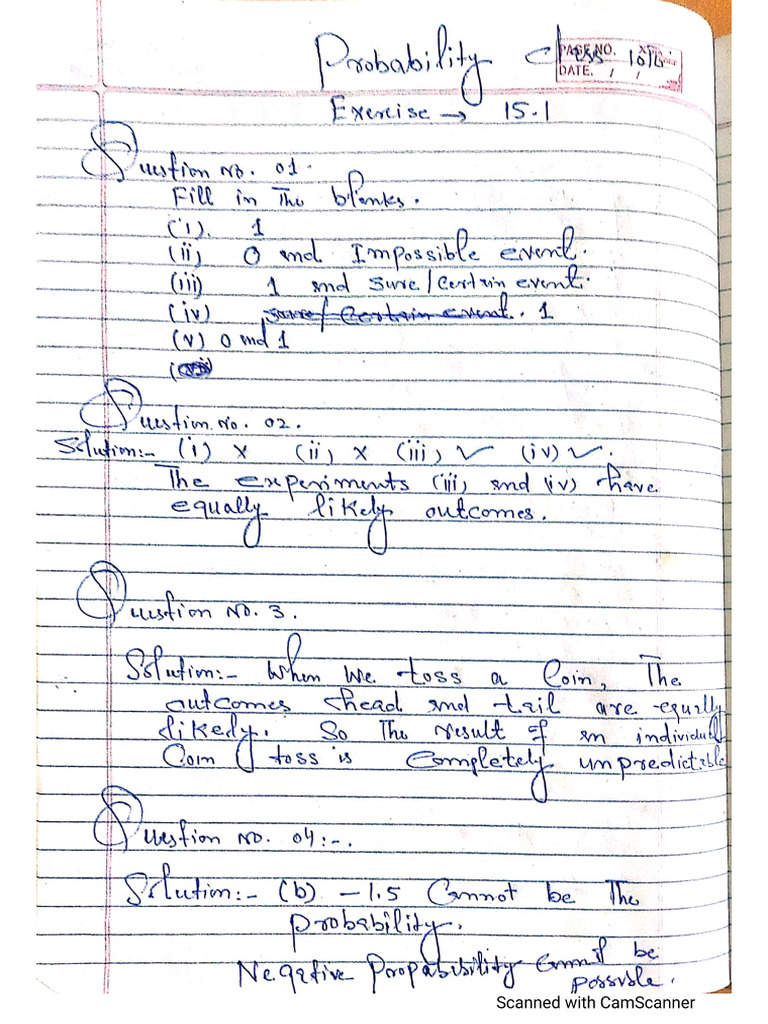 Probability Class 10th | PDF