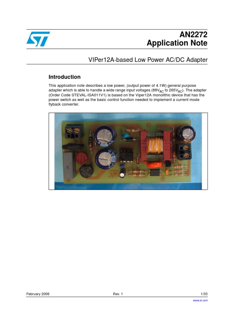 Viper 12 A | PDF | Capacitor | Root Mean Square