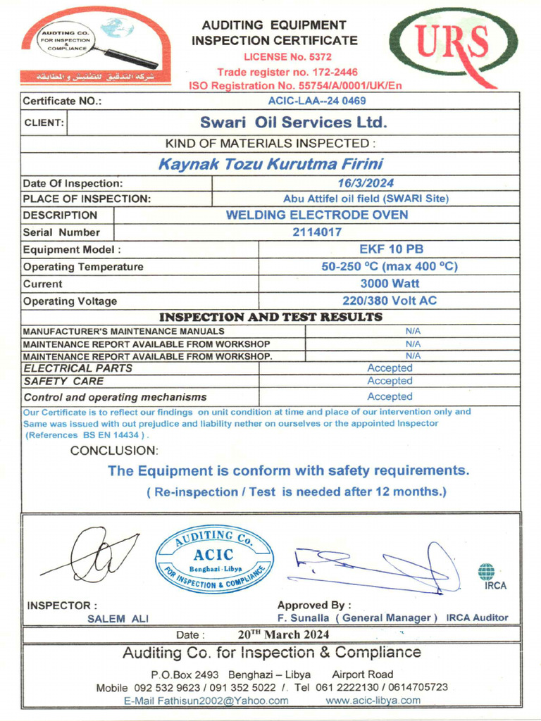 SWARI Certificate 0469 March 20241 | PDF